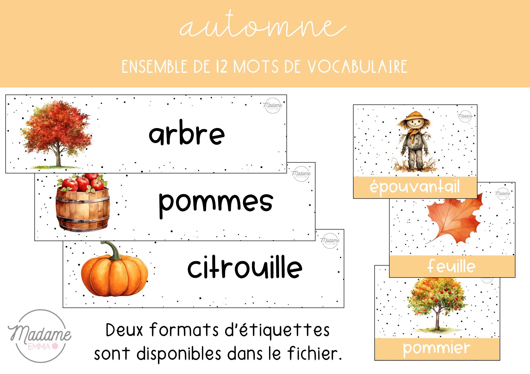 Vocabulaire - Automne – Madame Emma