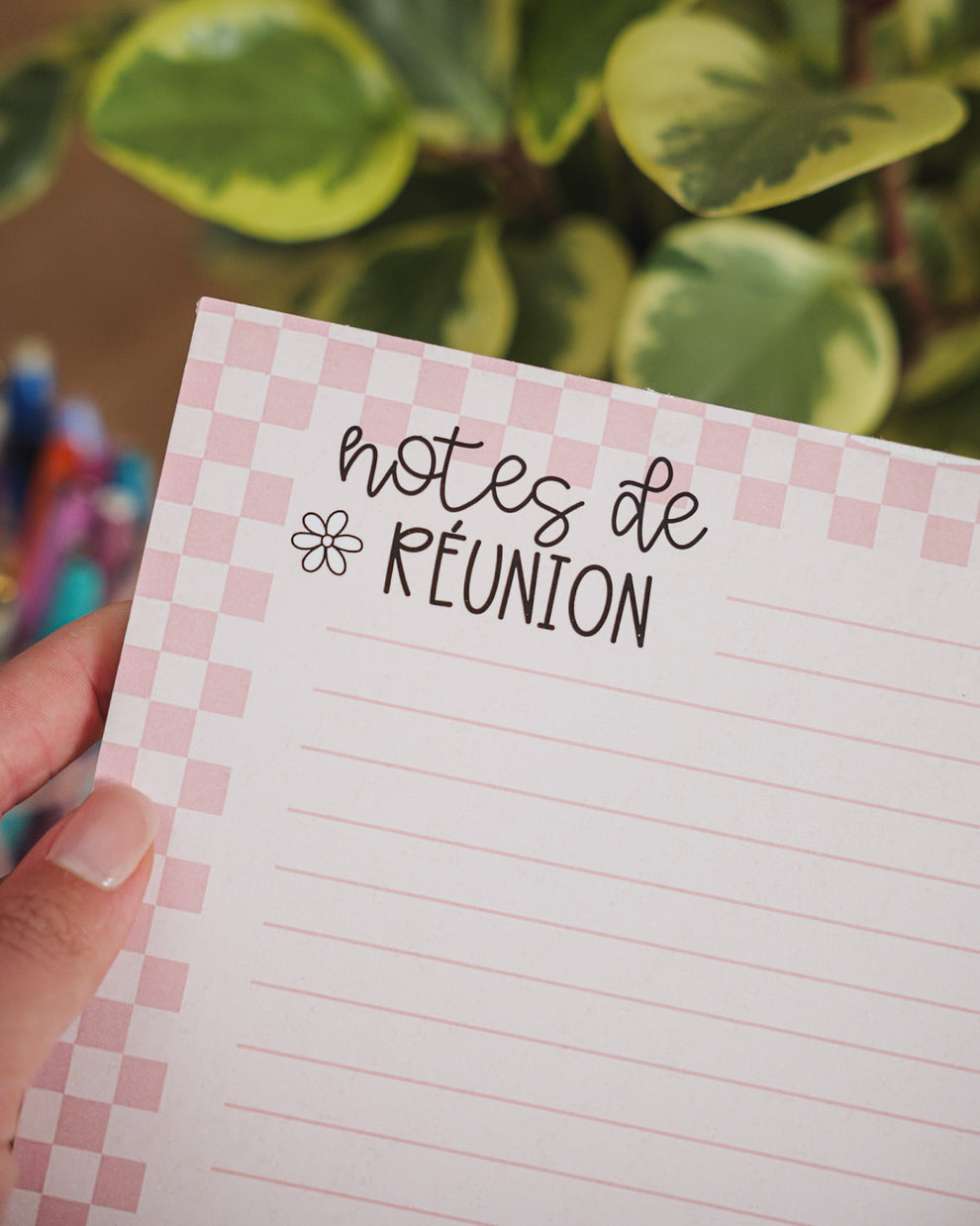 Bloc-notes géant - Notes de réunion – Madame Emma